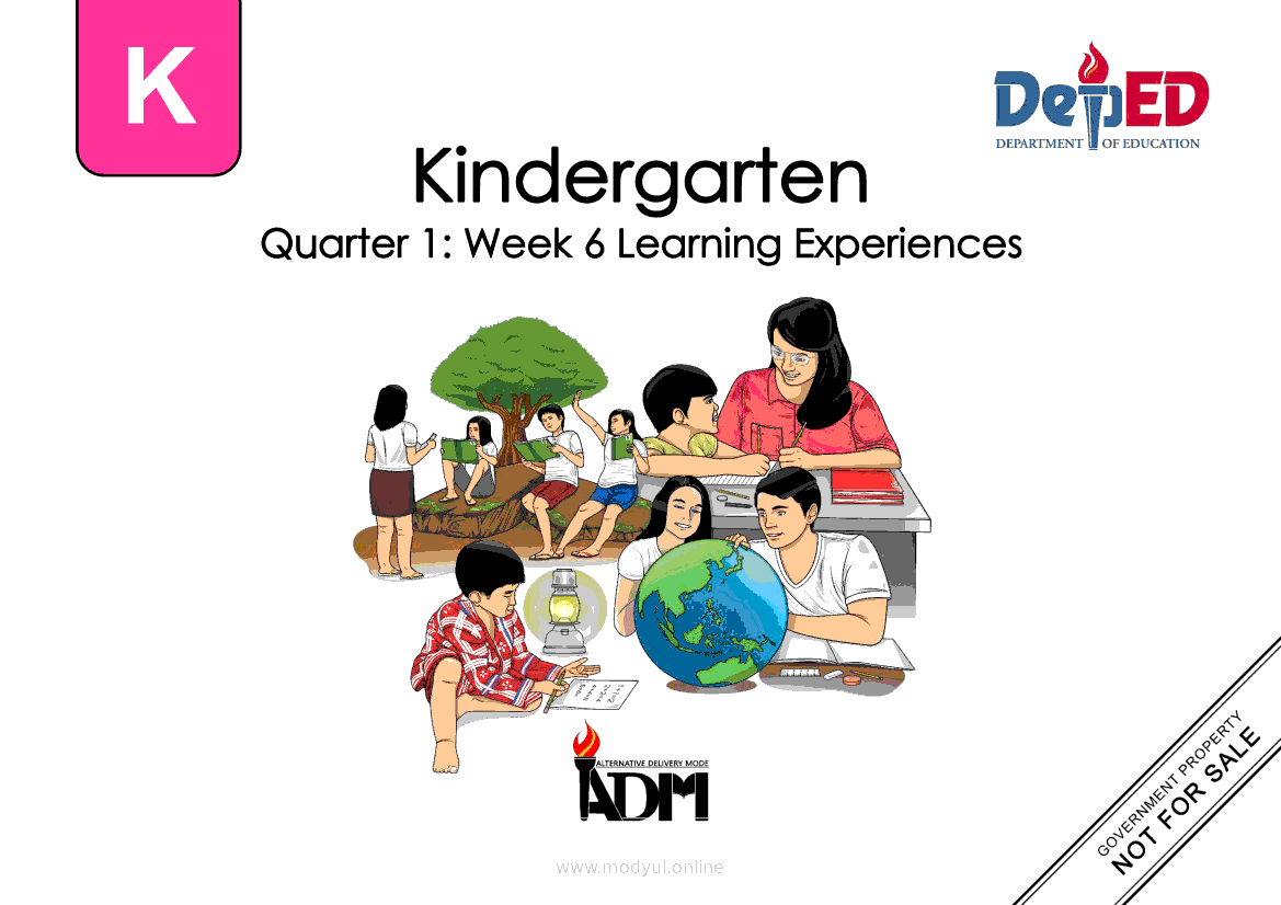 Week 6 Learning Experiences (Kinder Module) | Kinder Modules